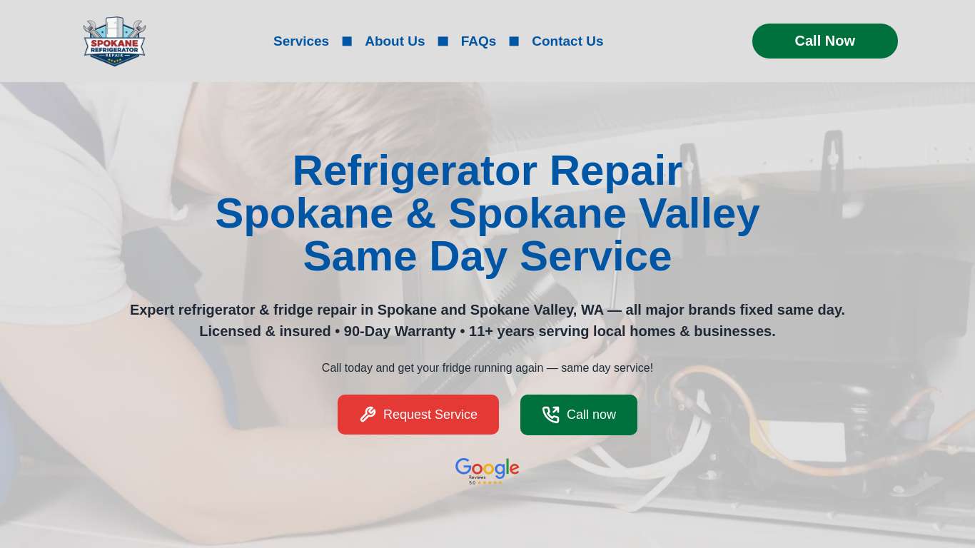 Appliance Repair Spokane, WA – Same-Day Service | 90-Day Warranty